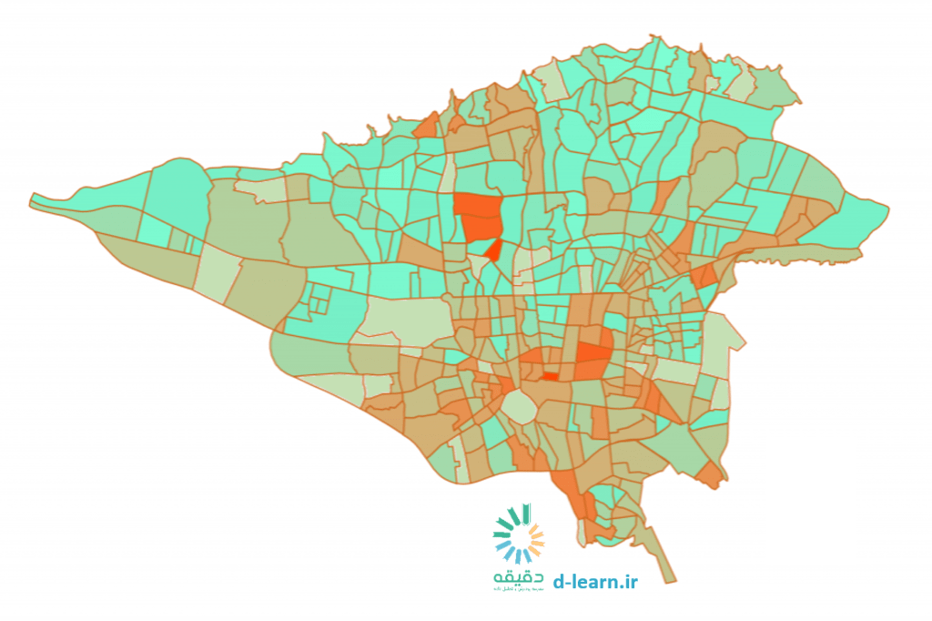 داده‌های جمعیت و تعداد خانوار در مناطق شهر تهران | مدرسه پردازش و تحلیل ...